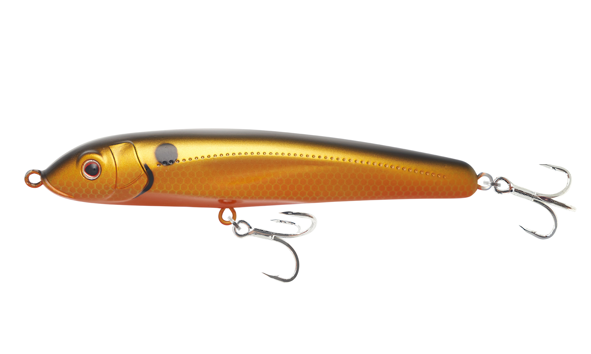 Nomad Riptide Fatso Floating Stickbait Lure 95mm Gold Black Back | BCF