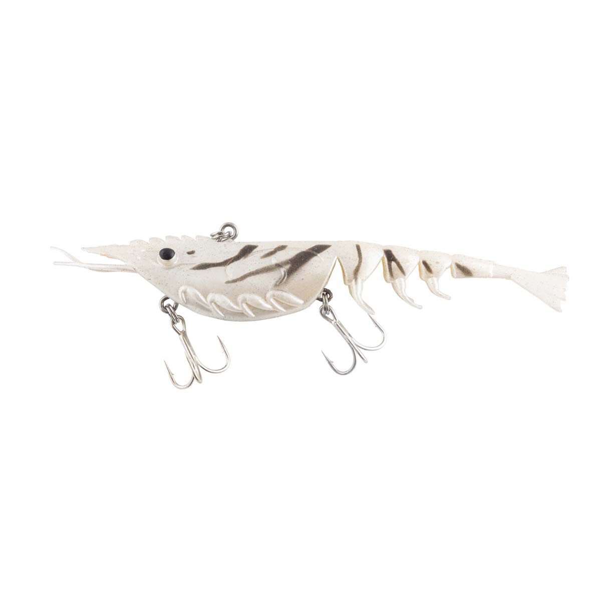 Berkley Shimma Shrimp Fast Sinking Soft Vibe Lure 150mm White Tiger | BCF