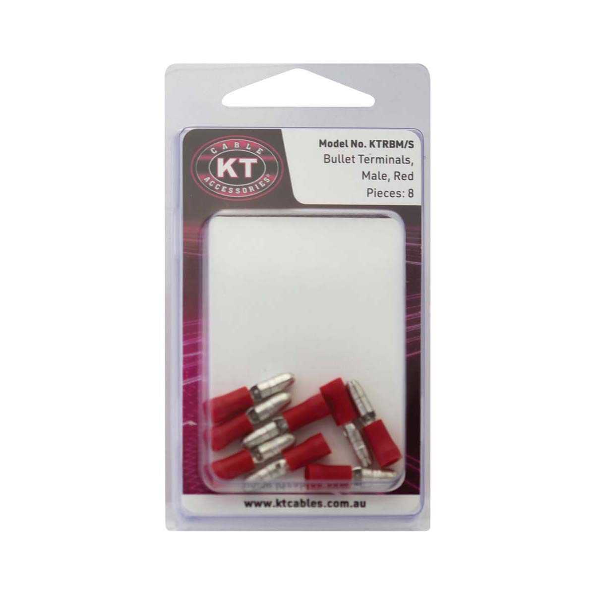 KT Cables Insulated Bullet Terminal Red 2.5 | BCF