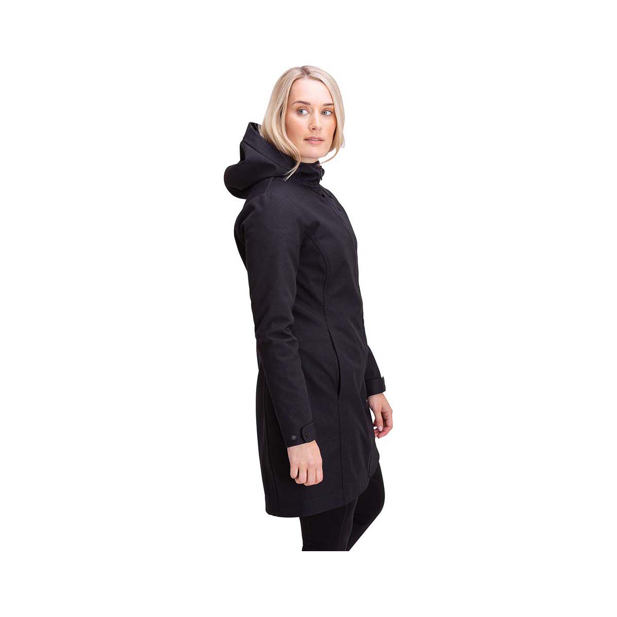 Macpac Women’s Chord Long Coat Anthracite Blk 18 | BCF