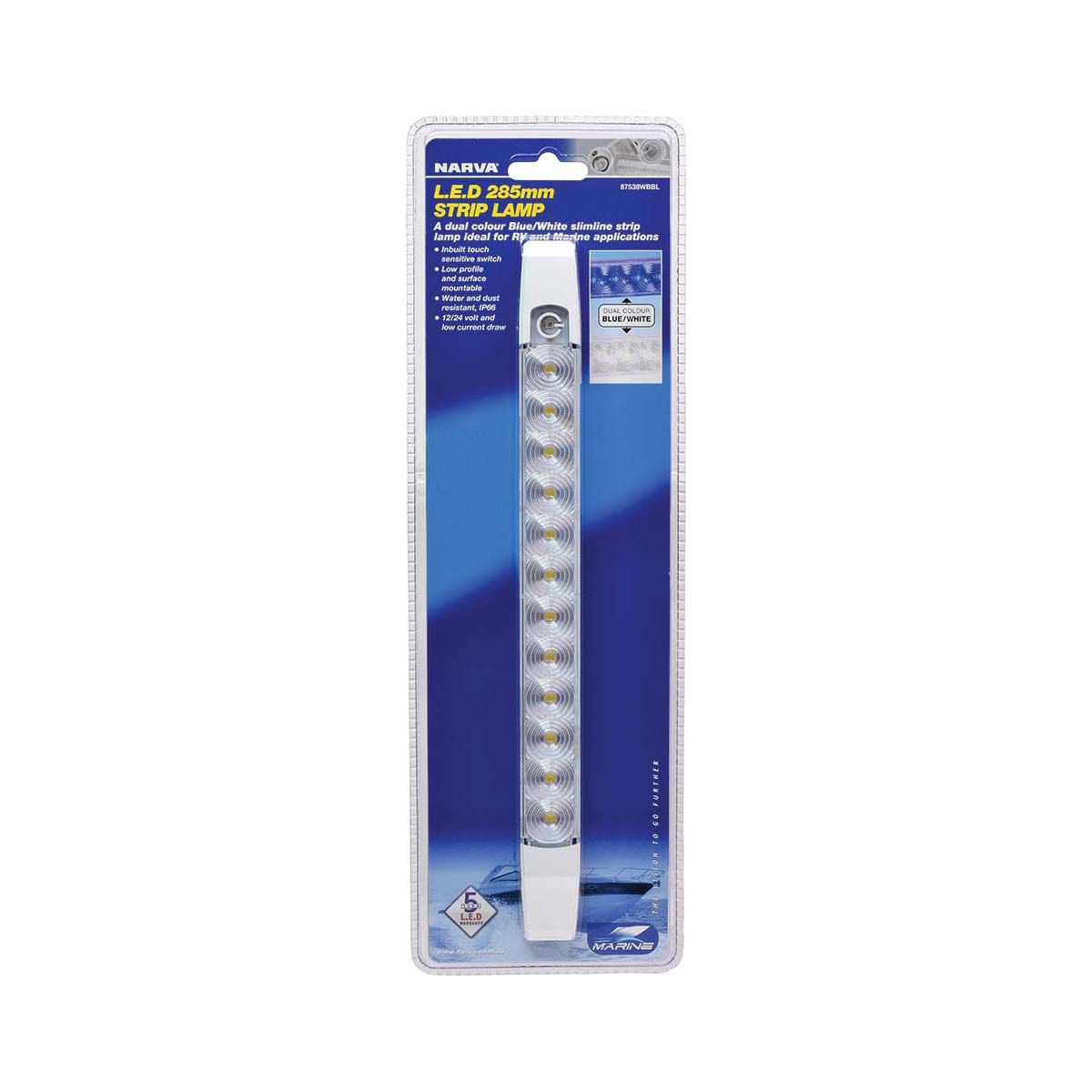 Narva White/Blue Strip Light 12 Volt | BCF