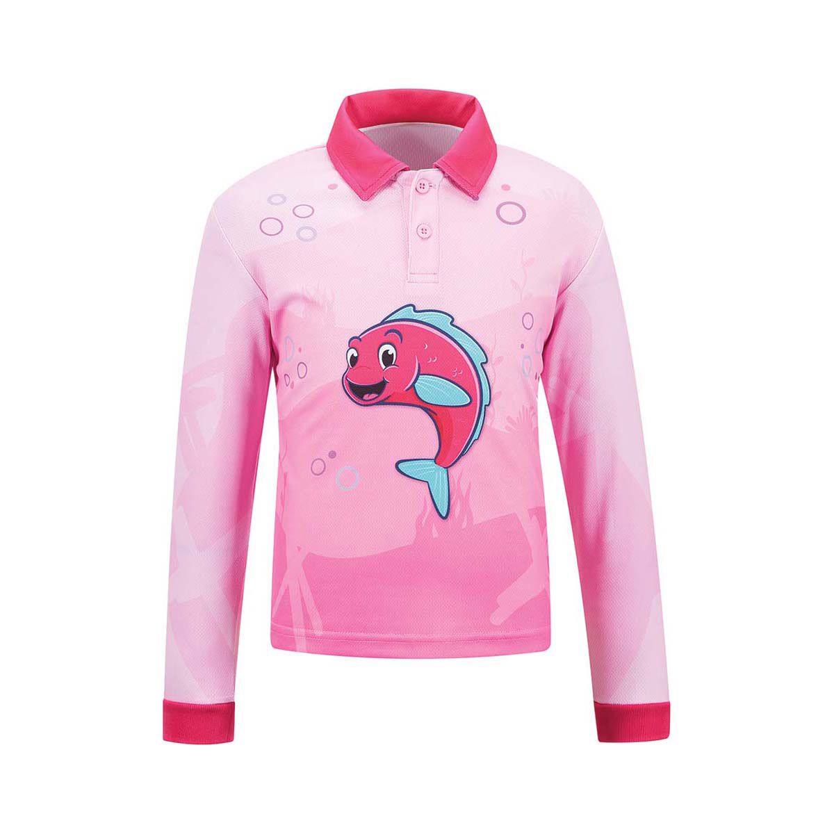 BCF x OzFish Kids' Fishing Shirt Pink 5 | BCF