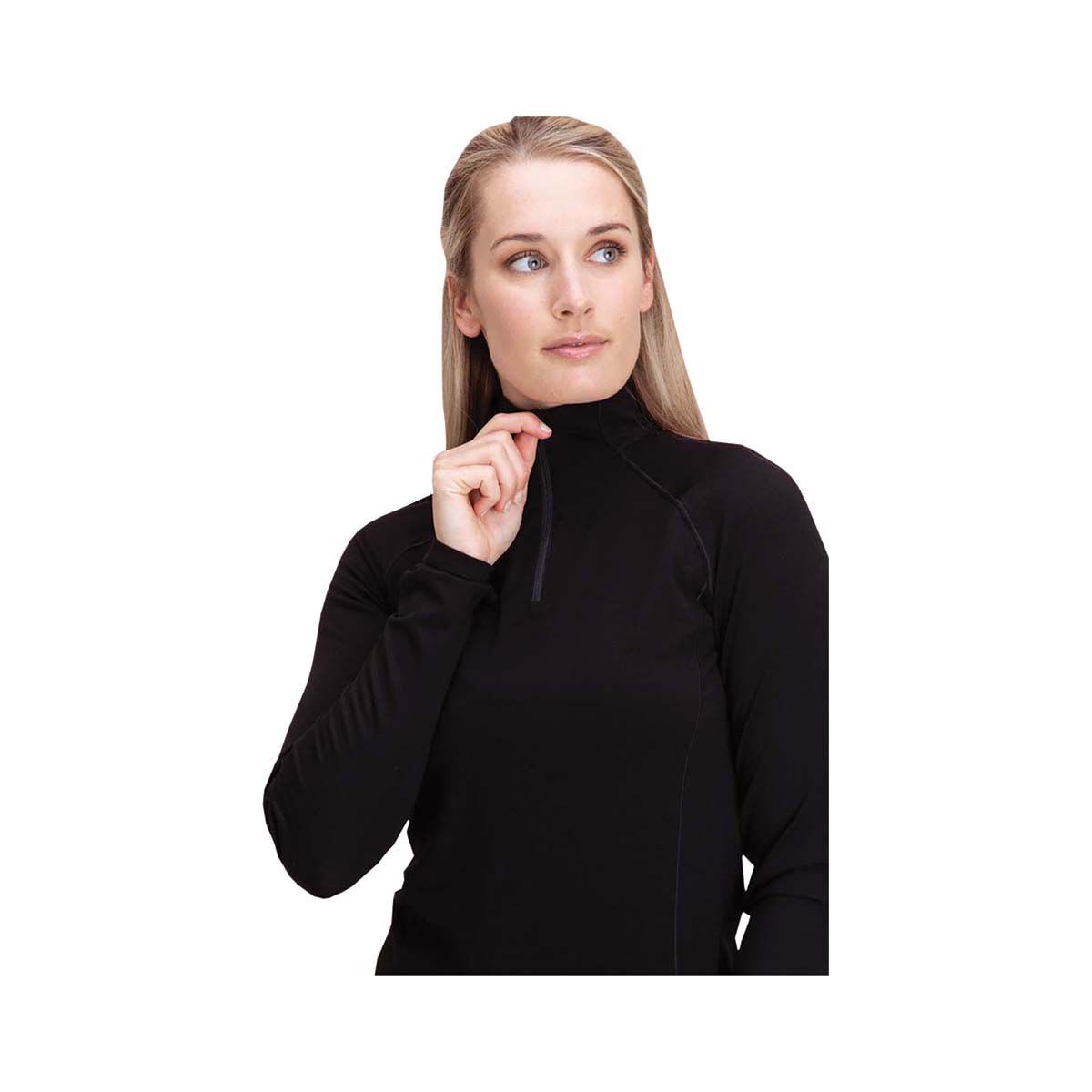Macpac Women's Merino 180 Half Zip Black 12 | BCF