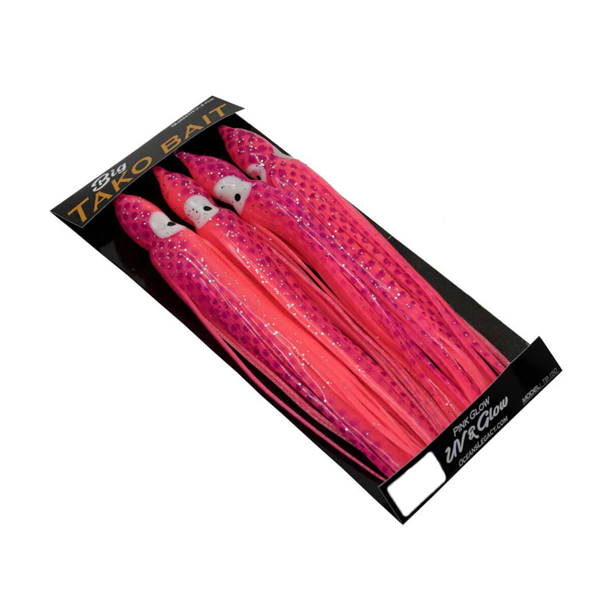 Ocean's Legacy Tako bait Hook Full Pink Glow 90mm | BCF