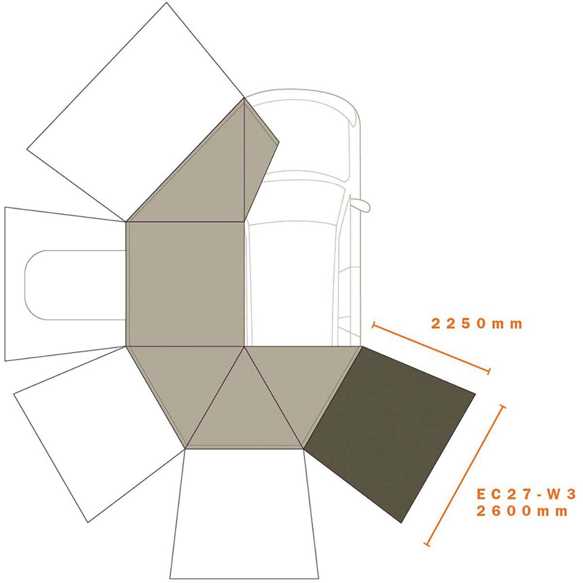 Darche Eclipse 270 Wall 3 Left | BCF