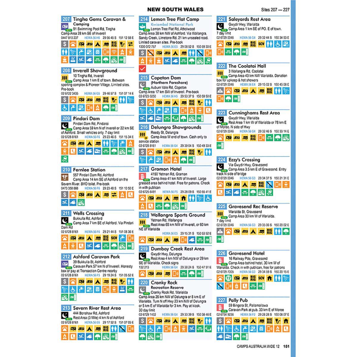 Camps 12 Australia Wide Free & Budget Campsite Book: A4 Standard ...