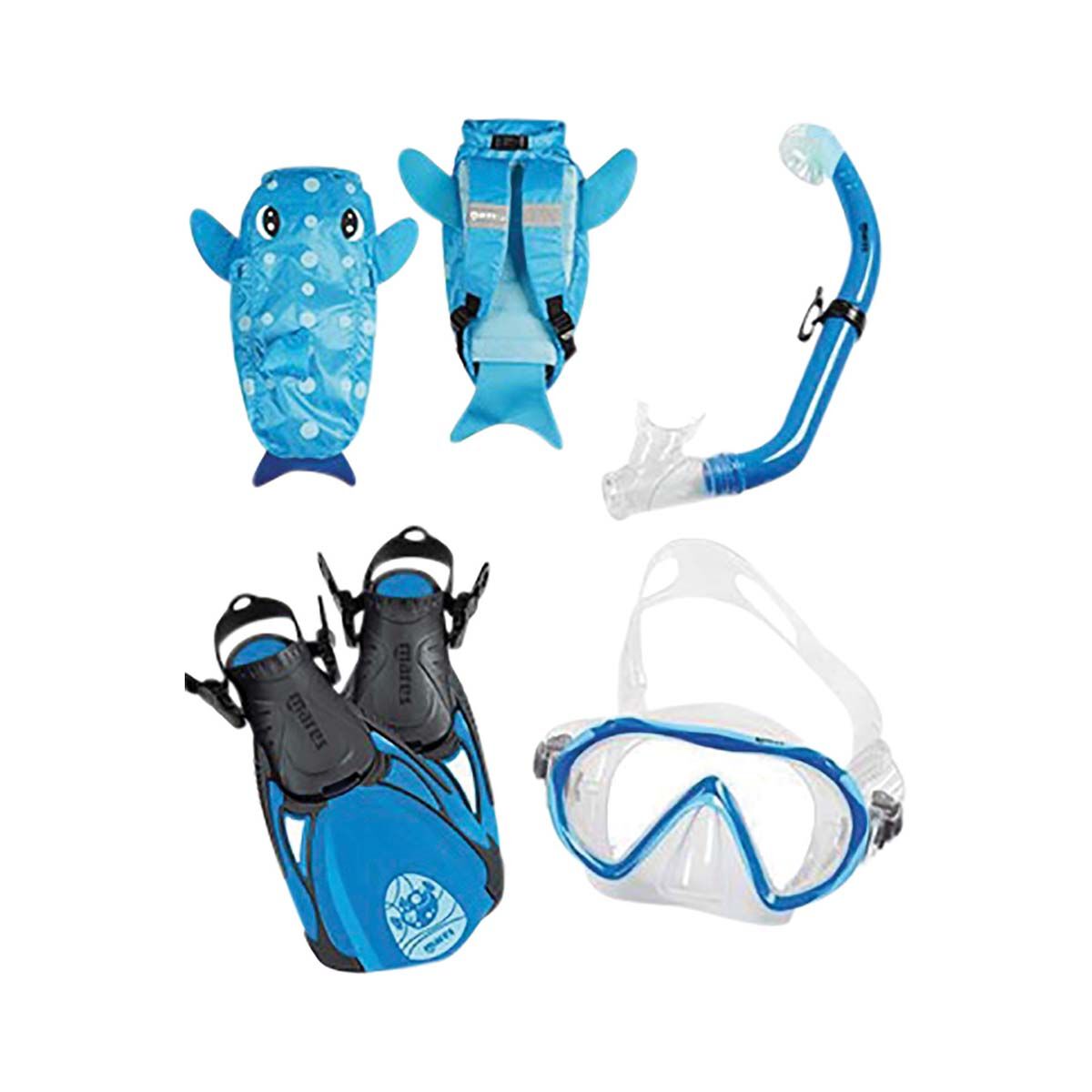 Mares Sea Pals Blue Puffer-Fish Snorkel Set | BCF