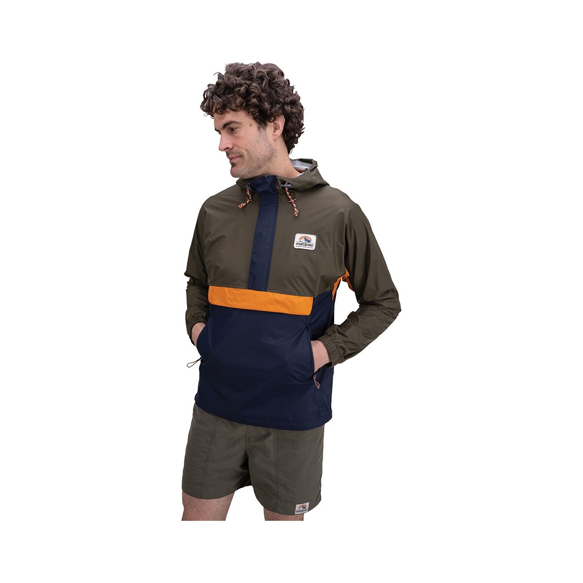 Macpac Men's Heritage Waterproof Anorak Green / Navy | BCF