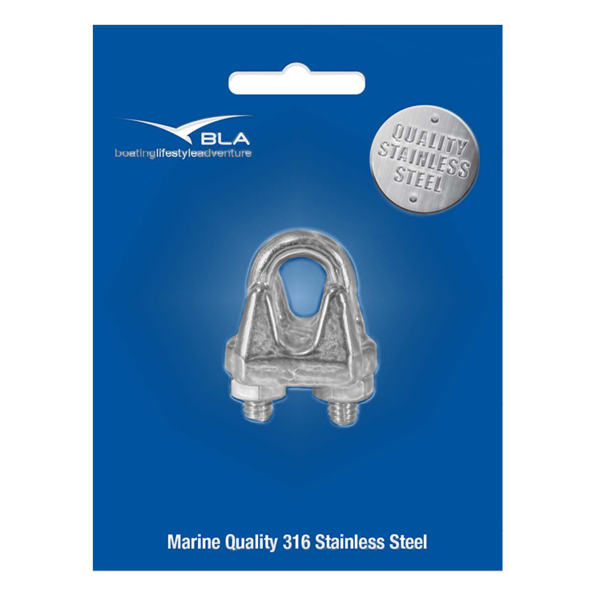 BLA 316 Stainless Steel Wire Rope Grip 6mm Pack 1 | BCF
