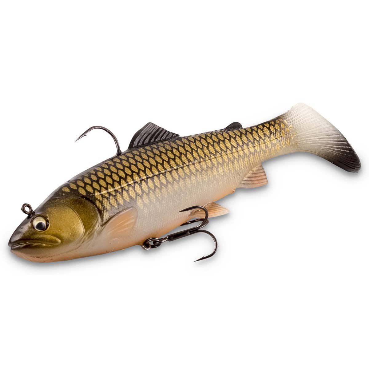 Savage 3D Trout Rattle Shad Swim Bait Lure 17cm Black Gold | BCF