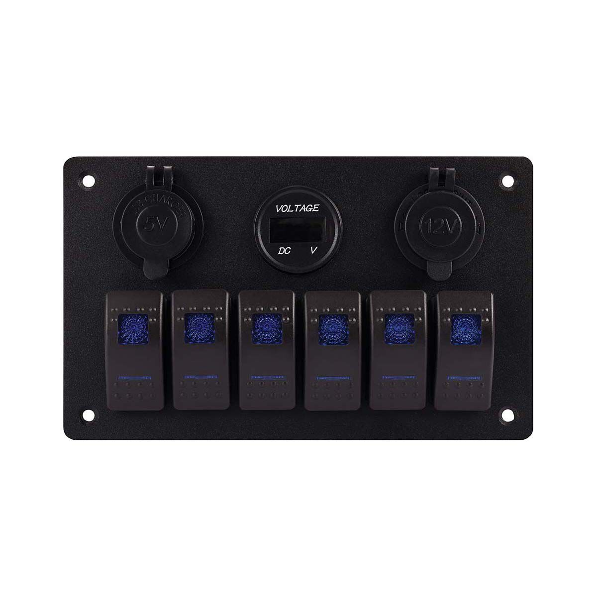 Bowline Switch Panel 6 Rocker 2 USB Plus Cigarette Socket | BCF