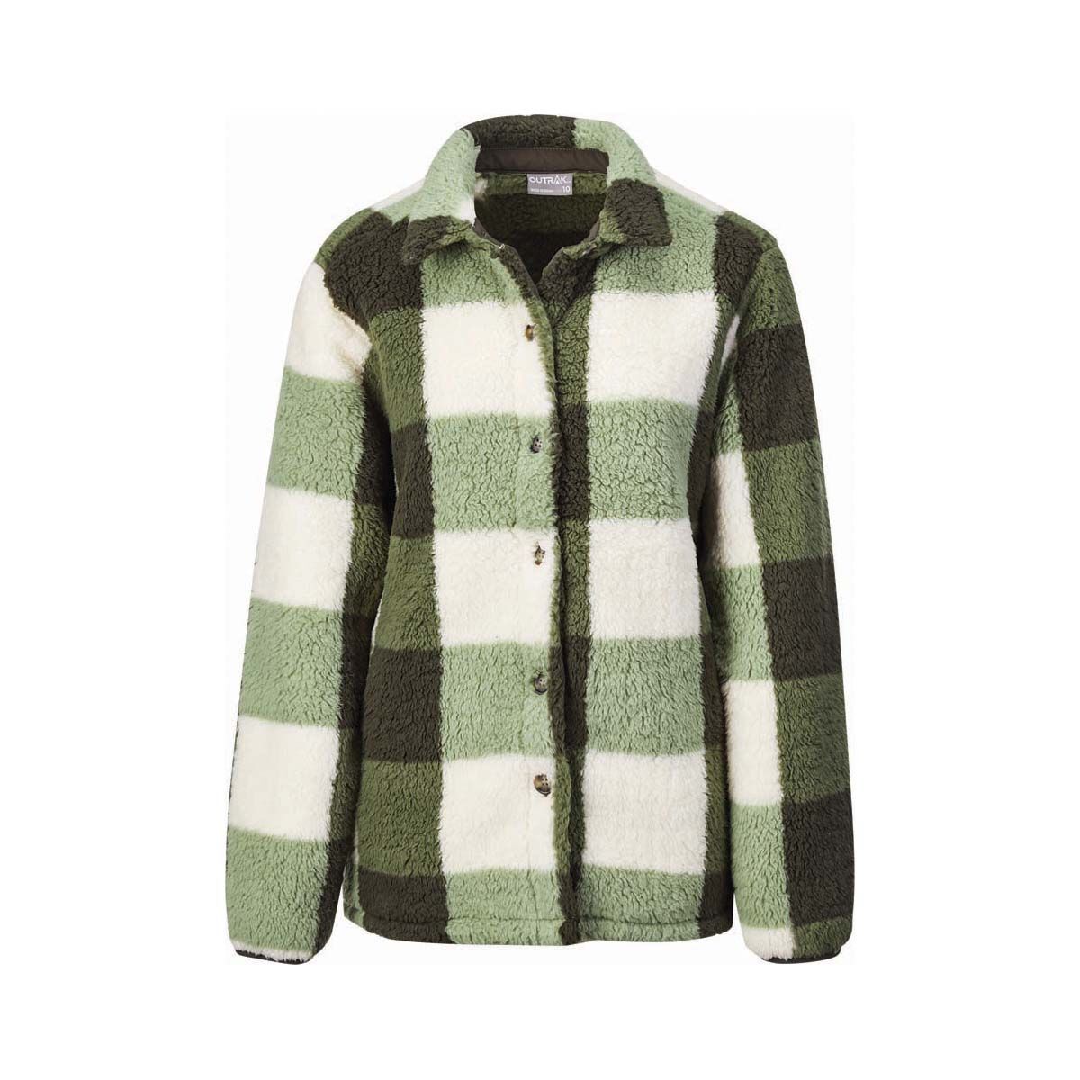 OUTRAK Women’s Fleece Lined Shacket Green Check 8 | BCF