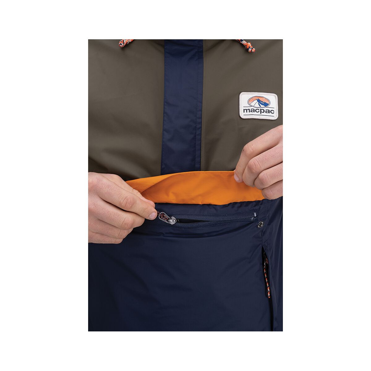 Macpac Men's Heritage Waterproof Anorak Green / Navy | BCF