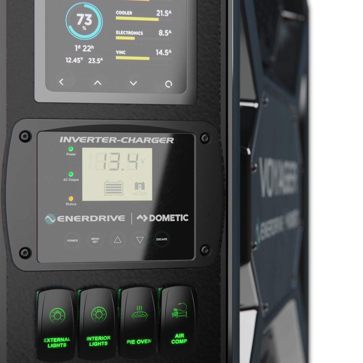 Enerdrive Voyager Power System Left Black | BCF