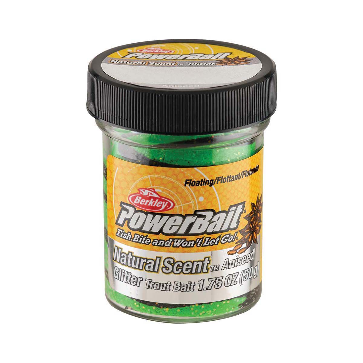 Berkley Powerbait Natural Glitter Trout Bait Black Spring Green | BCF