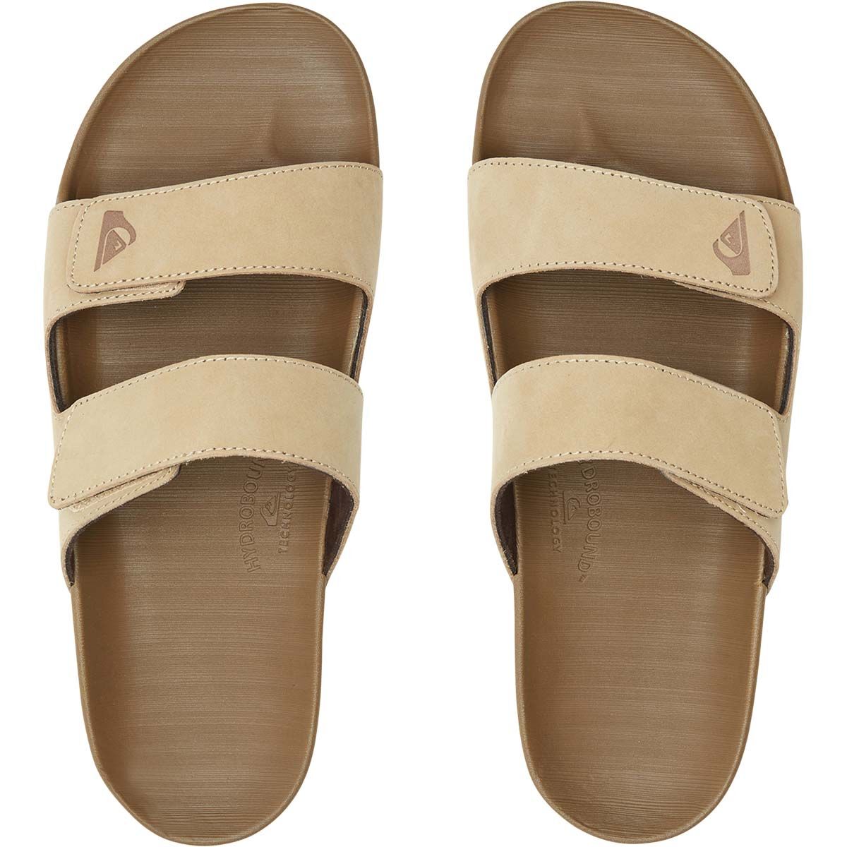 Quiksilver Men’s Rivi Leather Double Adjust Sandals Tan 13 | BCF