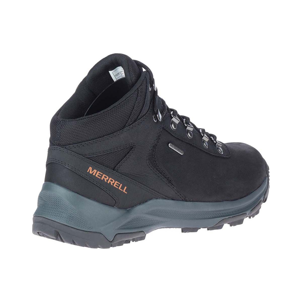 Merrell Men’s Erie Leather Mid Waterproof Hiking Shoes Black 12 | BCF
