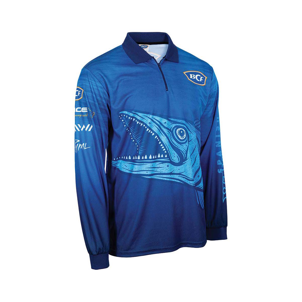 BCF Men’s Fierce Fish Fishing Shirt Blue 3XL | BCF