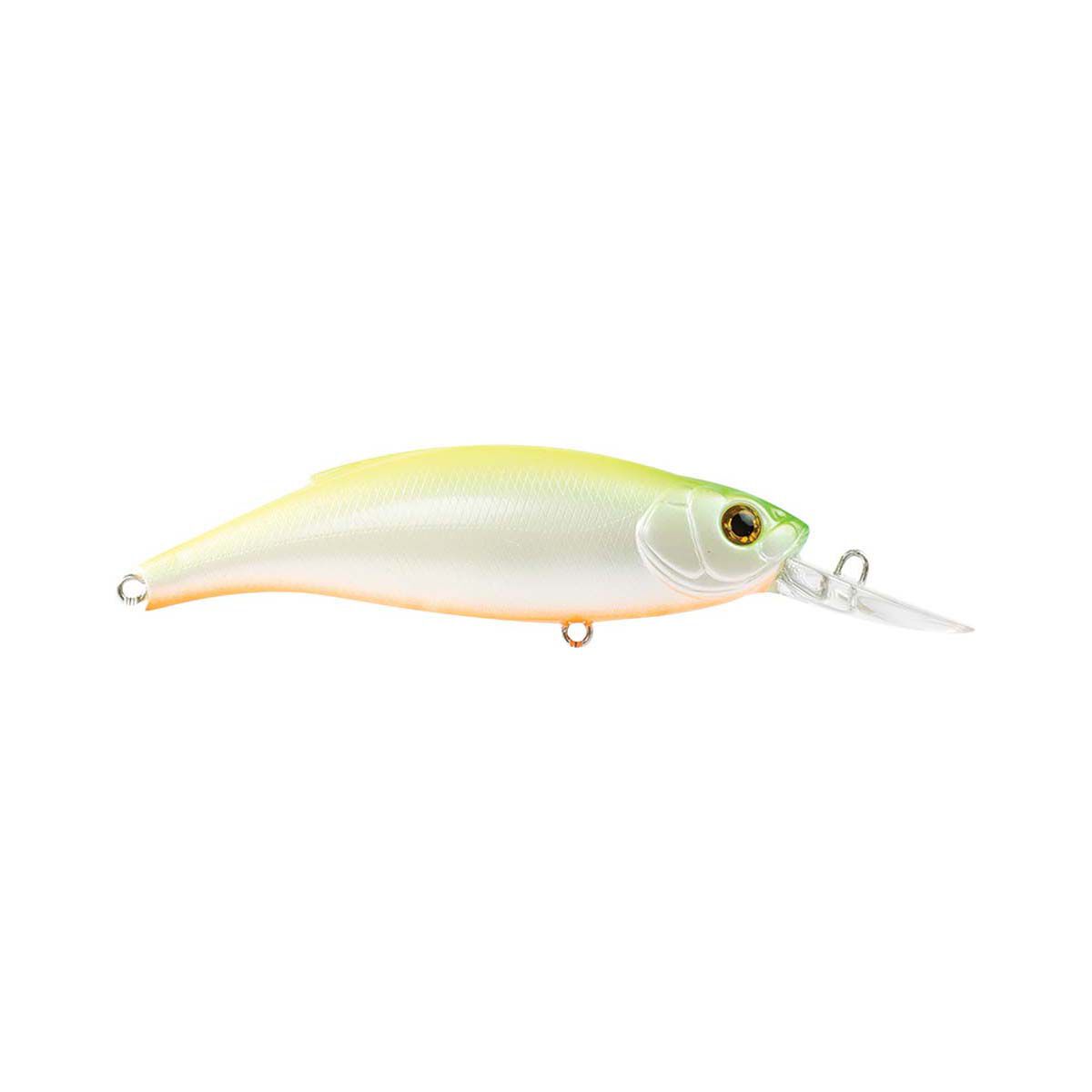 Atomic Hardz Shiner Mid Diver Hard Body Lure 75mm Pearl Chartreuse | BCF