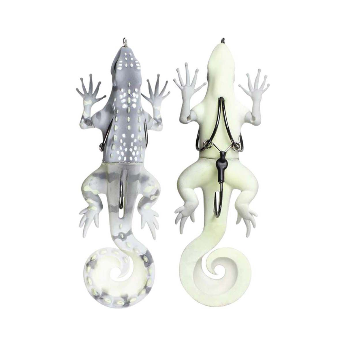 Lunkerhunt Skitter Lizard Surface Lure 5.25in Albino Glow | BCF