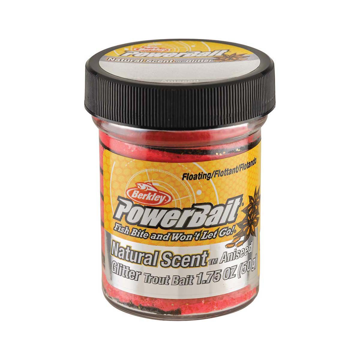 Berkley Powerbait Natural Glitter Trout Bait Black Fluoro Red | BCF