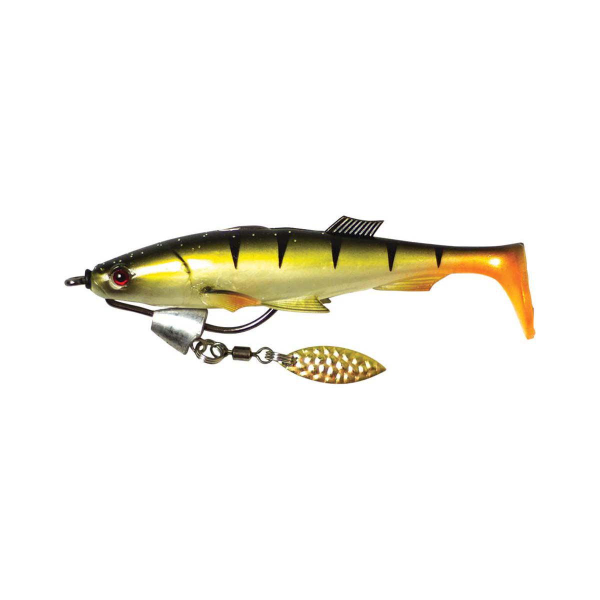 Raptor Kamikaze Soft Plastic Lure 2pk 5in Tiger Perch | BCF