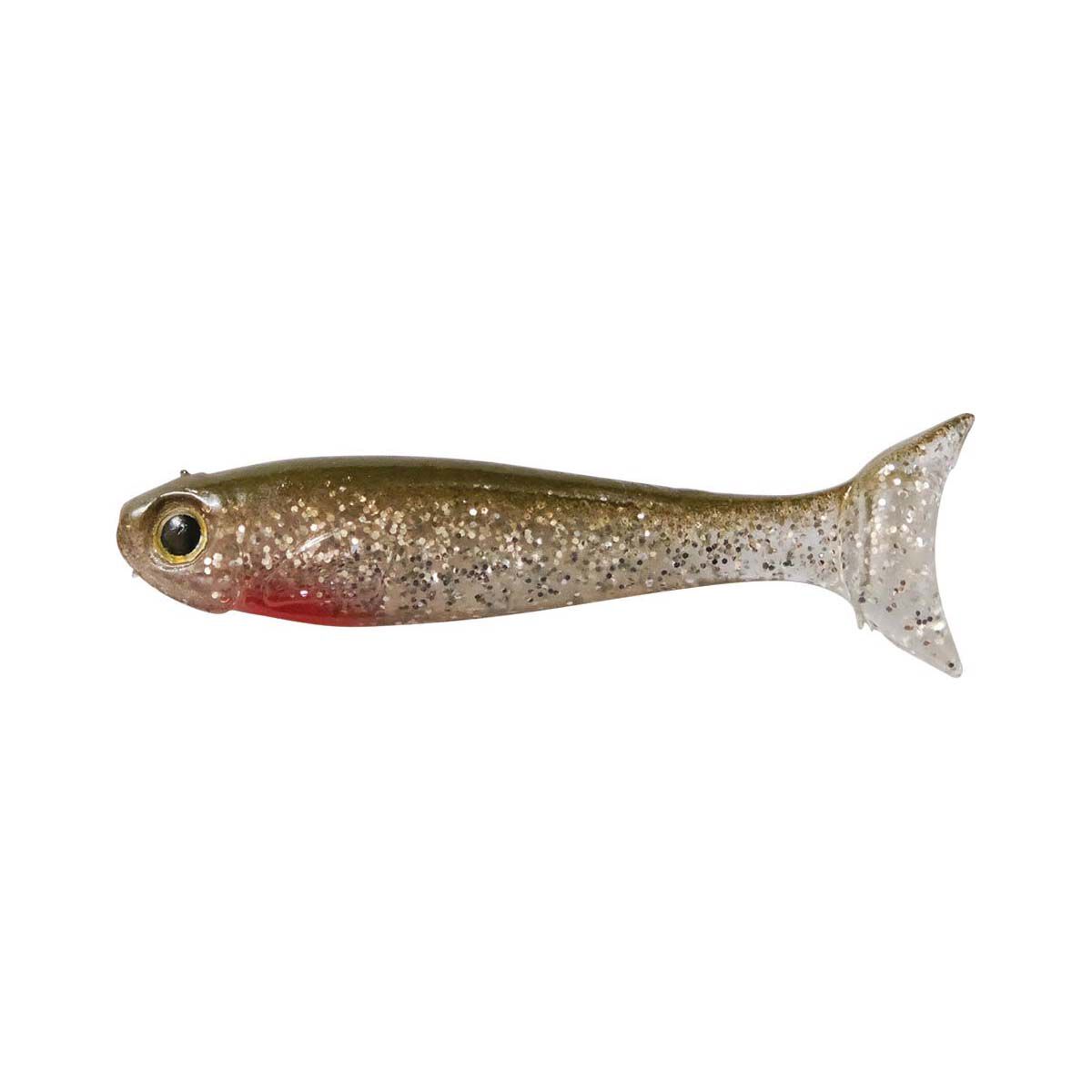 Bite Me Barra Wedgies Soft Plastic Lure 3in Olive Flash | BCF