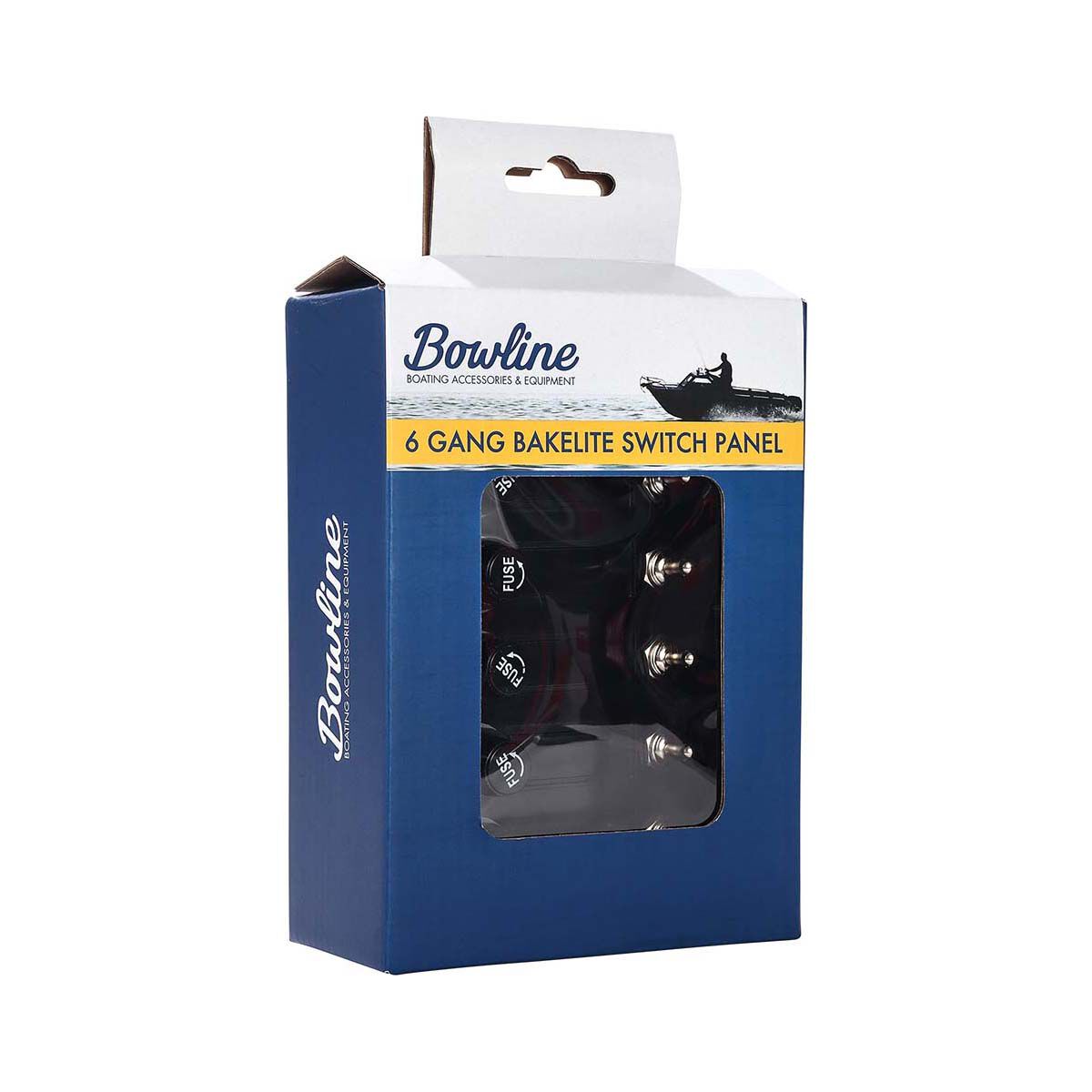 Bowline Switch Panel 6 Gang Bakelite Black | BCF