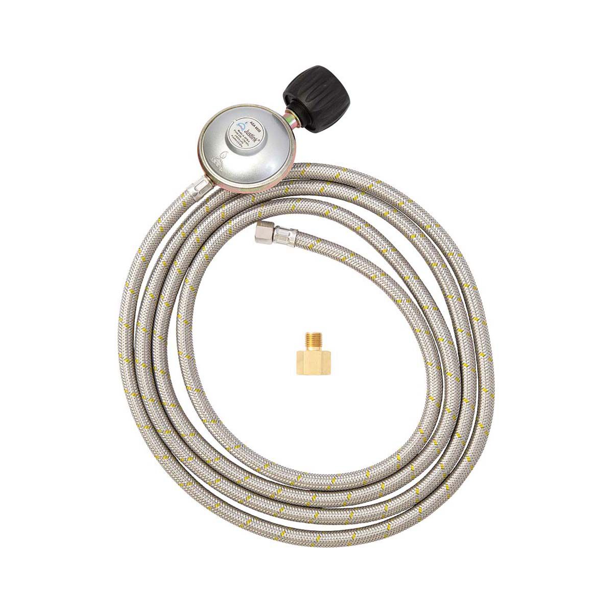 Gasmate Braided Hose with LCC27 Regulator 8x3000mm | BCF