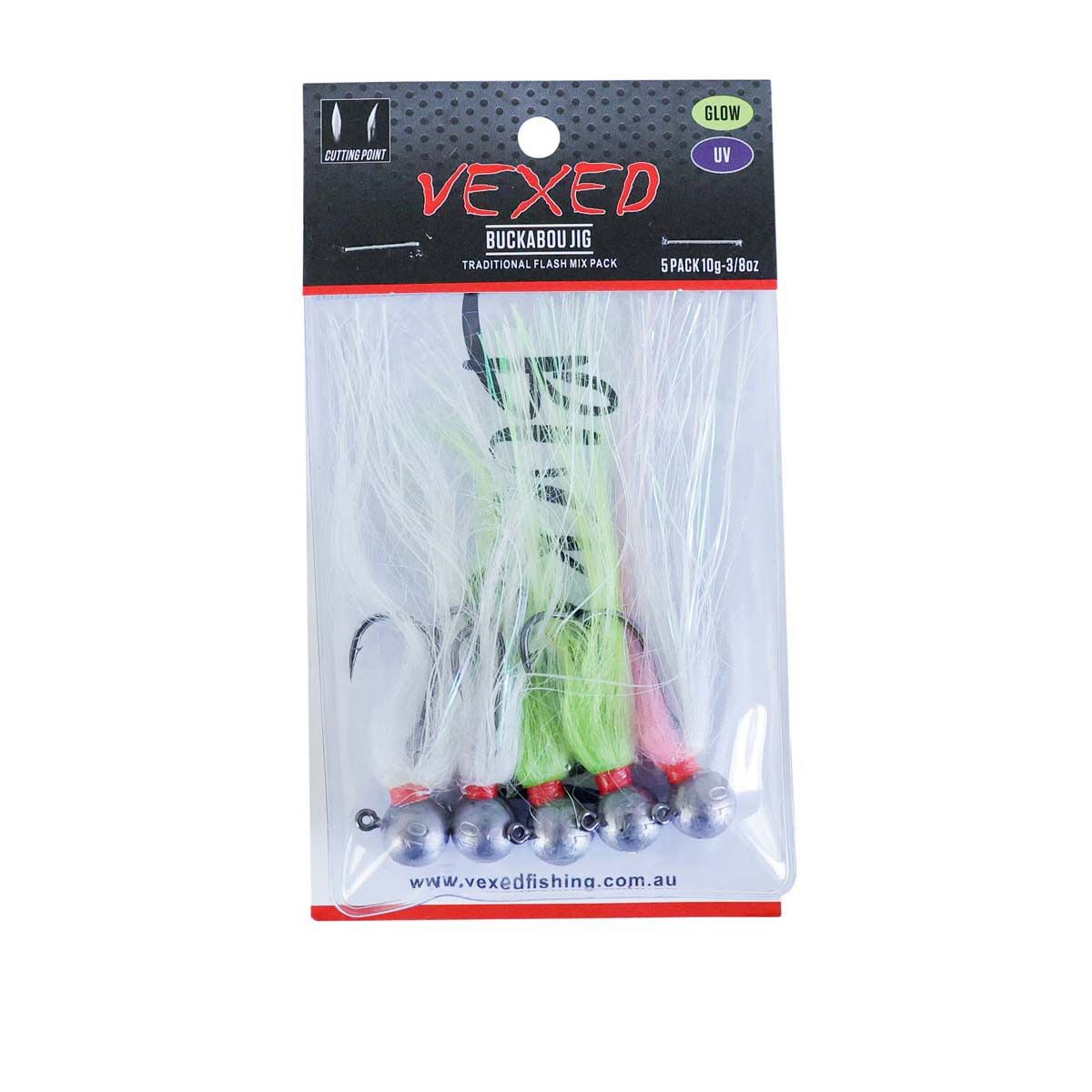Vexed Buckabou Jig Lure 2.5g 5 Pack Traditional Flash Mix | BCF