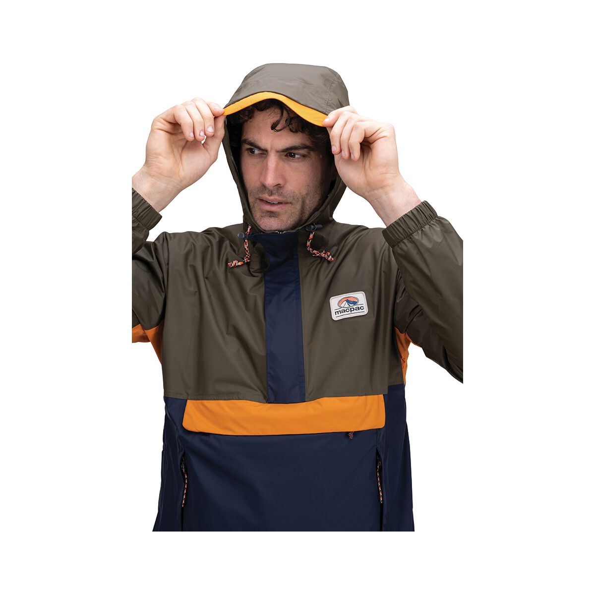 Macpac Men's Heritage Waterproof Anorak Green / Navy | BCF