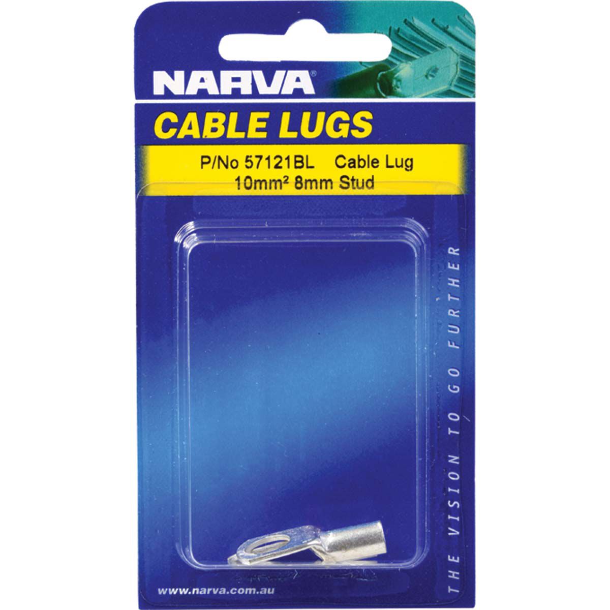 Narva Cable Lug 8 B&S - Stud Size 10 - 2 Pack, 4.6mm | BCF