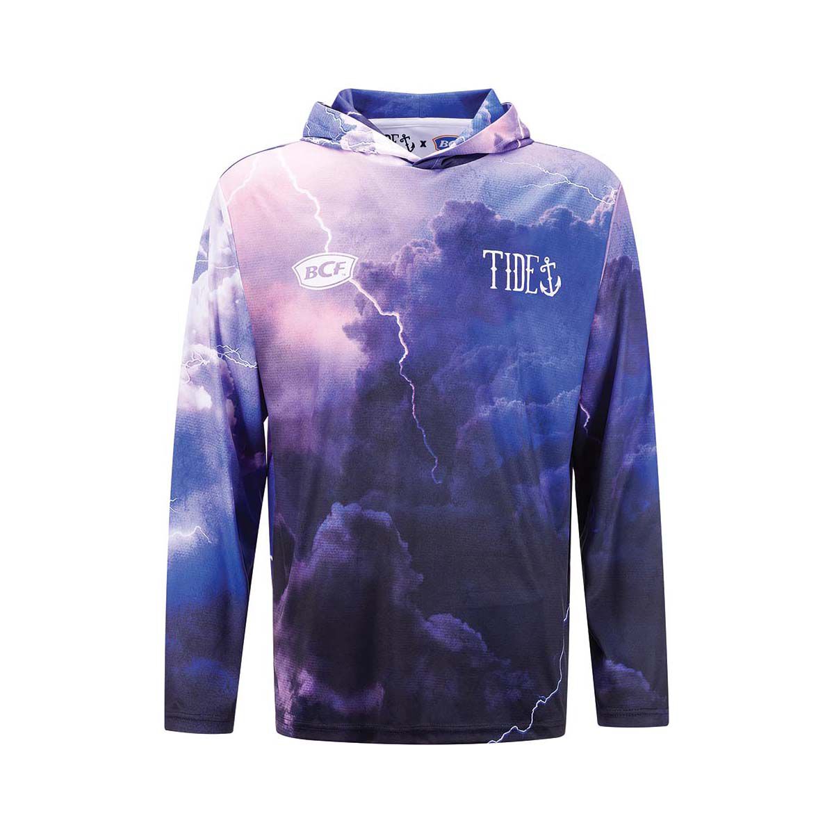 BCF x Tide Men's Lightning Hooded Sublimated Polo S | BCF