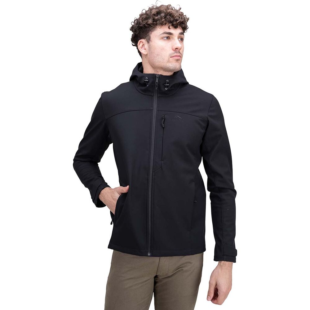 Macpac Mens Sabre Hooded Softshell Jacket Black L Bcf