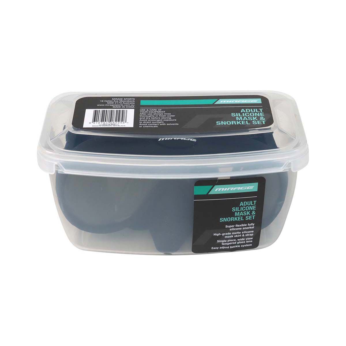 Mirage Sunsets Mask and Snorkel Combo Black | BCF