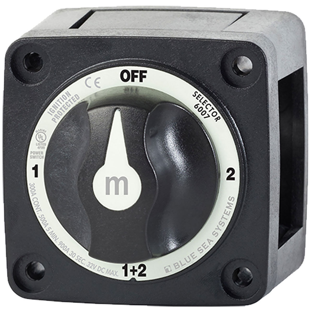 Blue Sea Systems m-Series Mini Battery Selector Switch Black | BCF