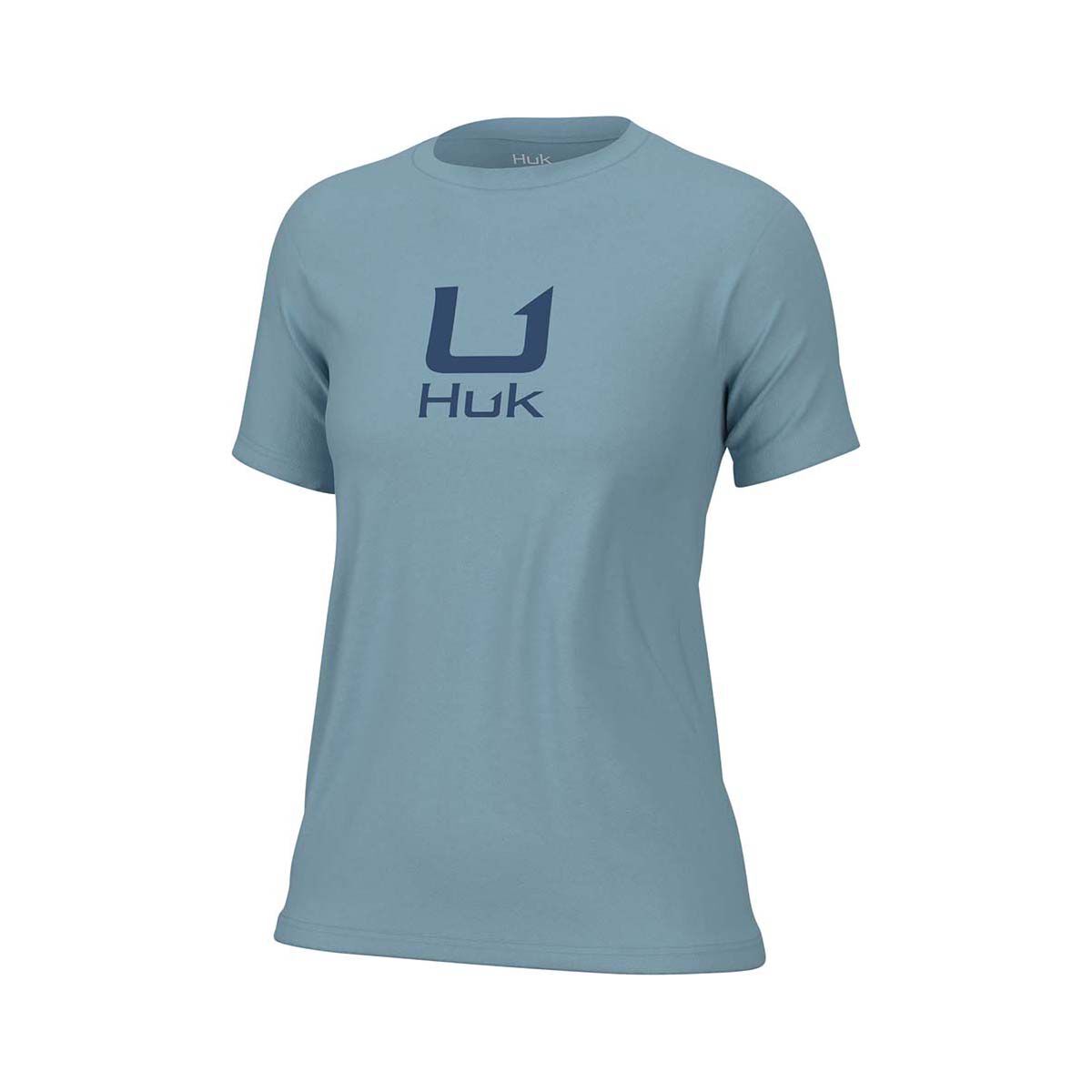 Huk Women's Crew Logo Short Sleeve Tee Crystal Blue S | BCF