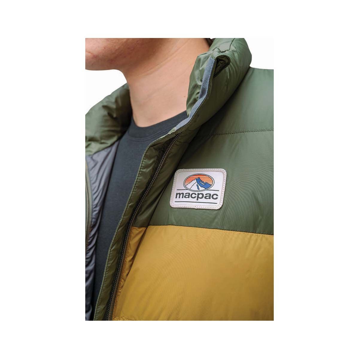 Macpac Men's Halo Down Puffer Jacket V2 Green / Gold | BCF